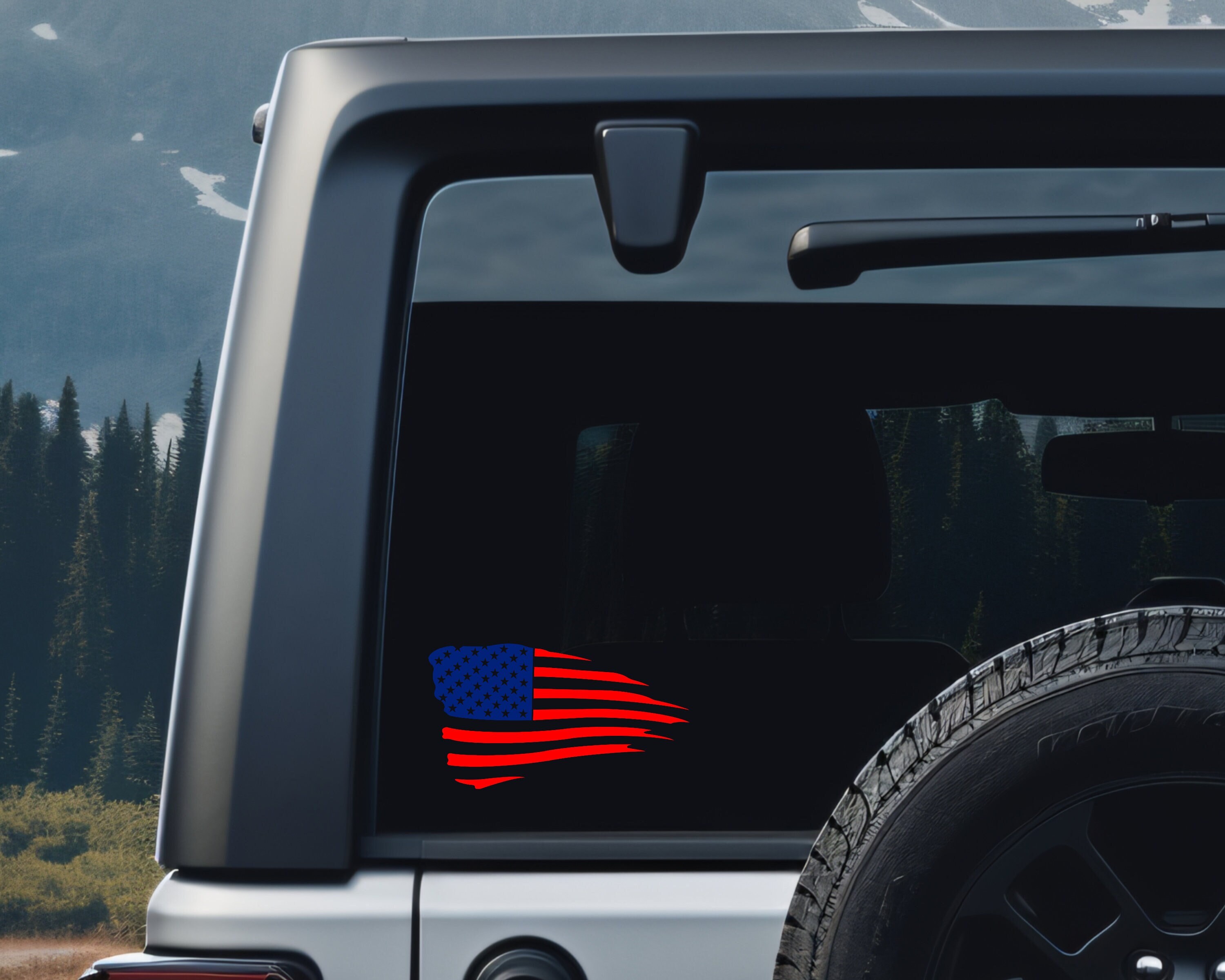 Distressed American Flag Decal USA Flag Decal United States Flag Decal ...