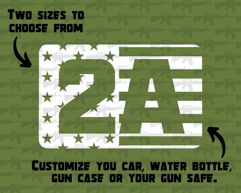 2nd Amendment USA Flag Decal 2A Decal Gun Decal - Etsy