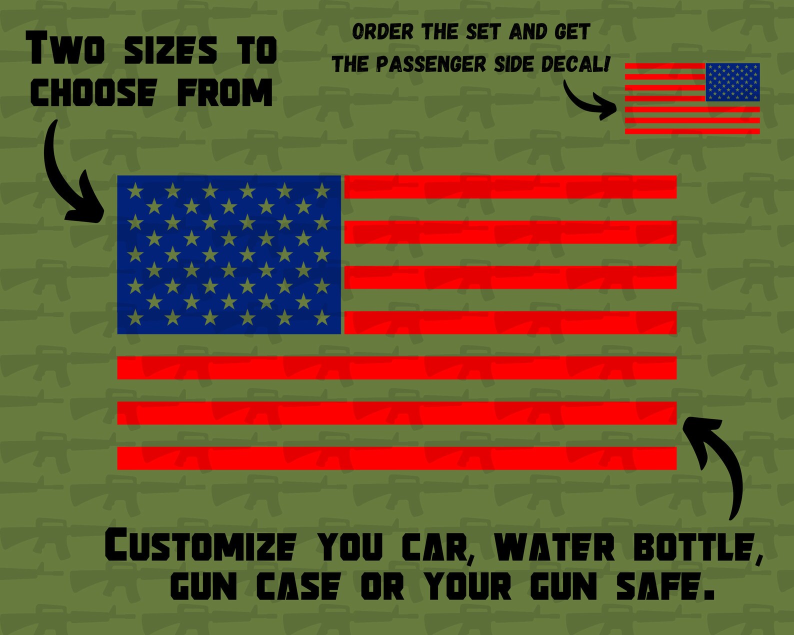 American Flag Decal USA Flag Decal United States Flag Decal - Etsy