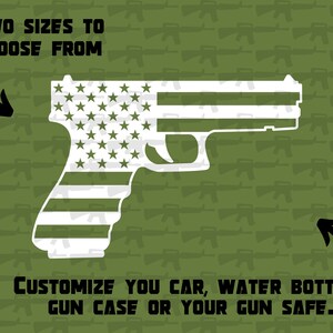Gun USA Flag Decal | 2A Decal | Gun Decal - Etsy