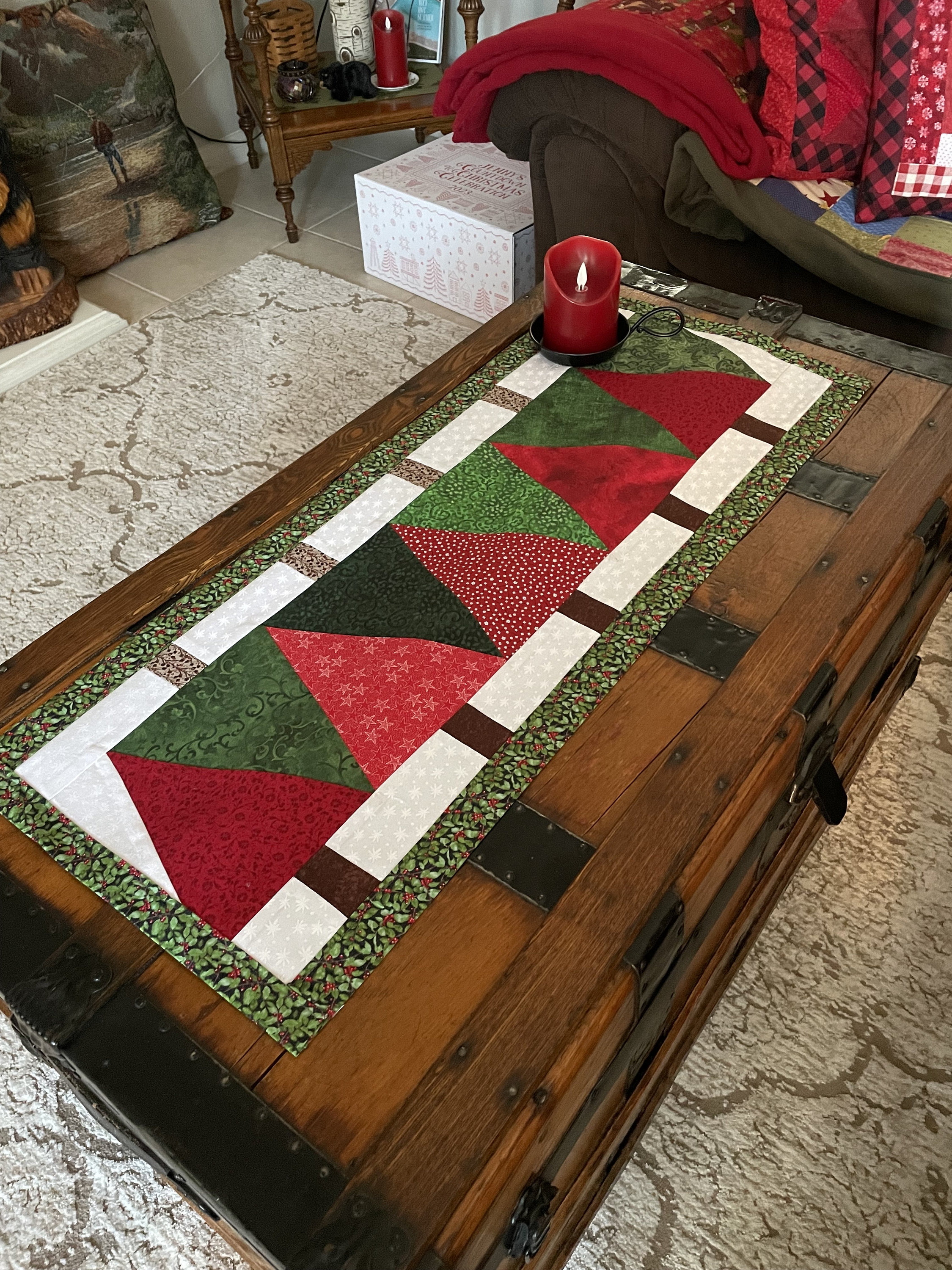 Christmas Tree Table Runner. Reversible. - Etsy