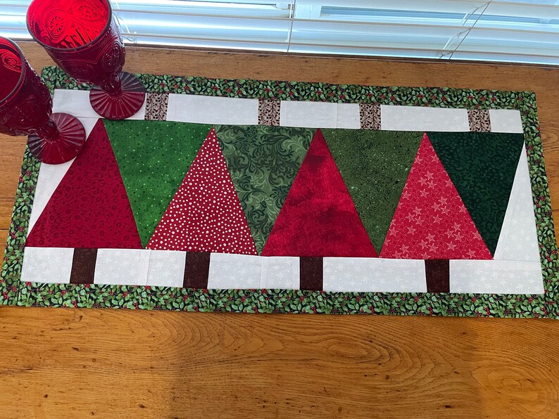 Christmas Tree Table Runner. Reversible. - Etsy