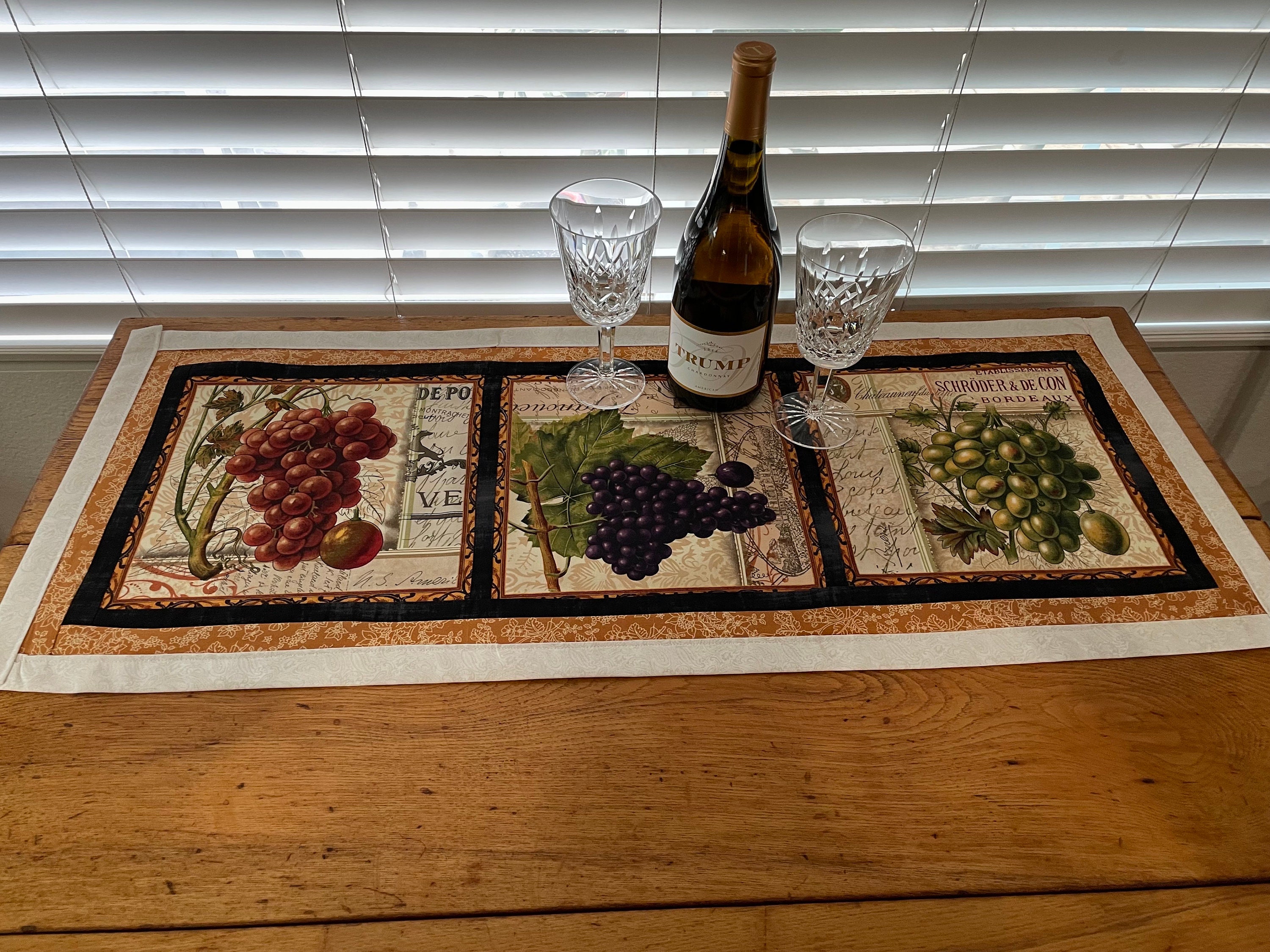 Wine Table Decor With Grapes! - Etsy