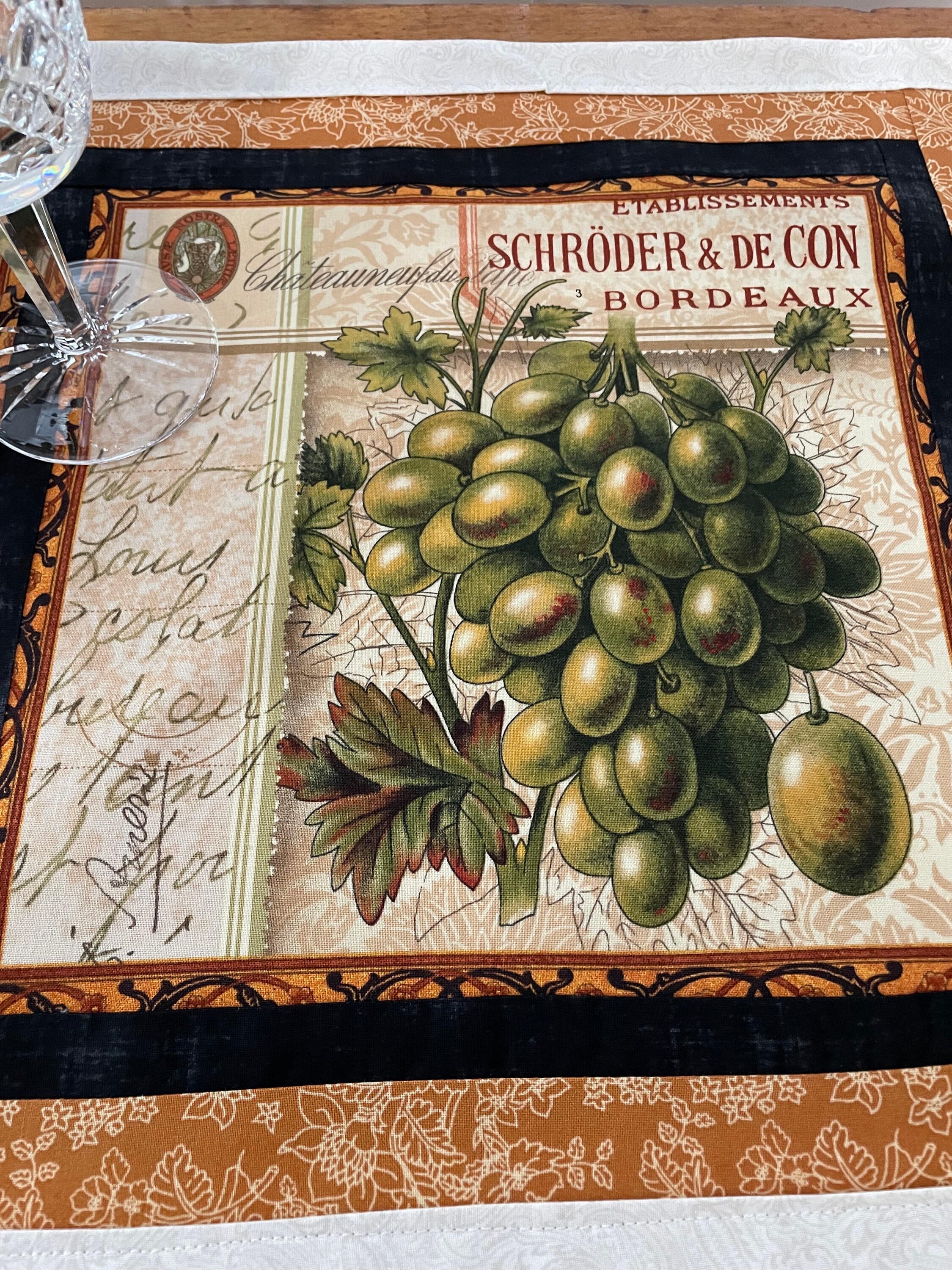 Wine Table Decor With Grapes! - Etsy