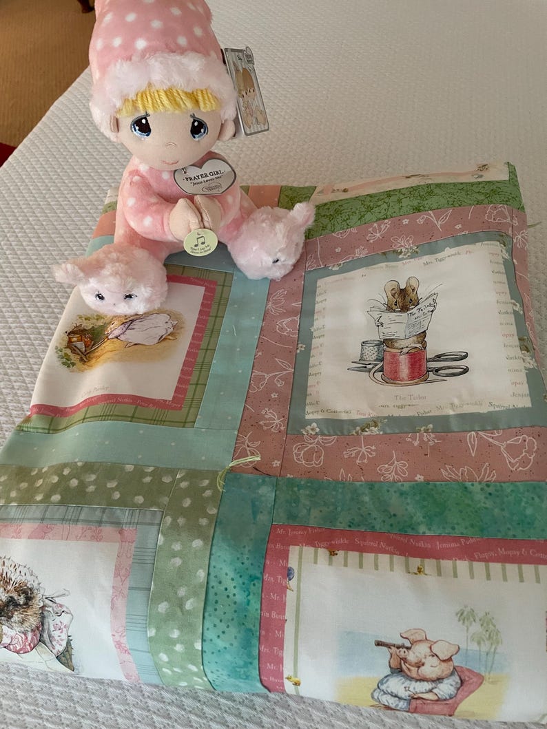Peter Rabbit and Friends Quilt for Infants to Seniors. Backed in Winter ...