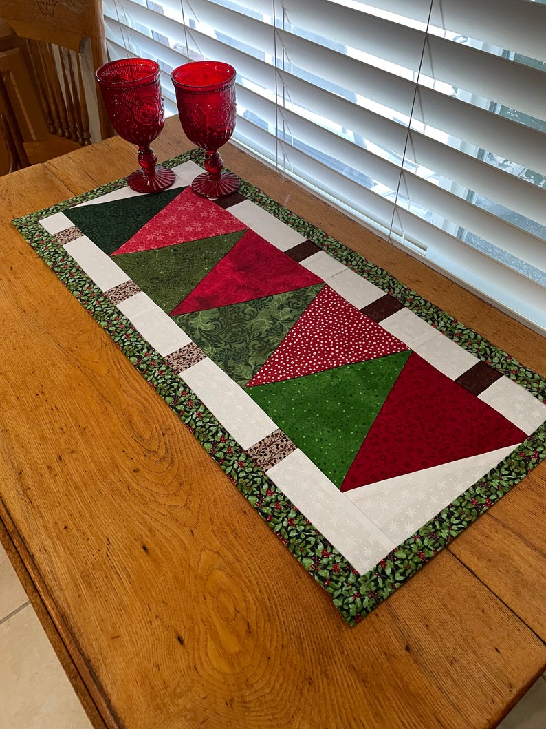 Christmas Tree Table Runner. Reversible. - Etsy