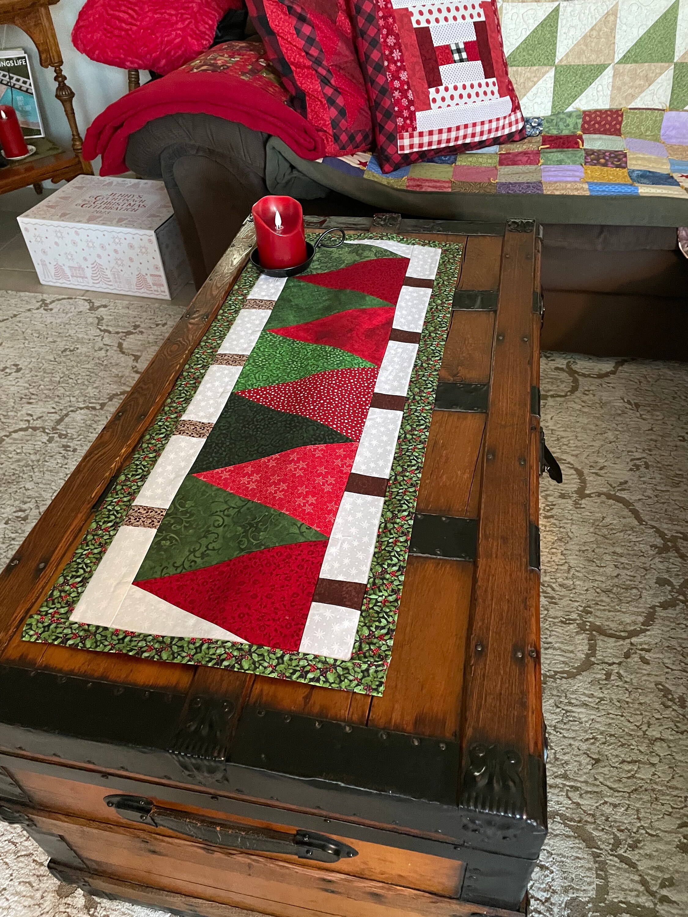 Christmas Tree Table Runner. Reversible. - Etsy