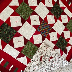 Christmas Star Quilt Backed in Winter White High End Fleece With ...