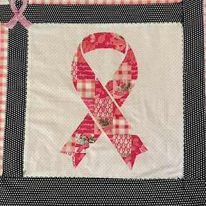 Breast Cancer Lap Quilt Backed in Minky - Etsy