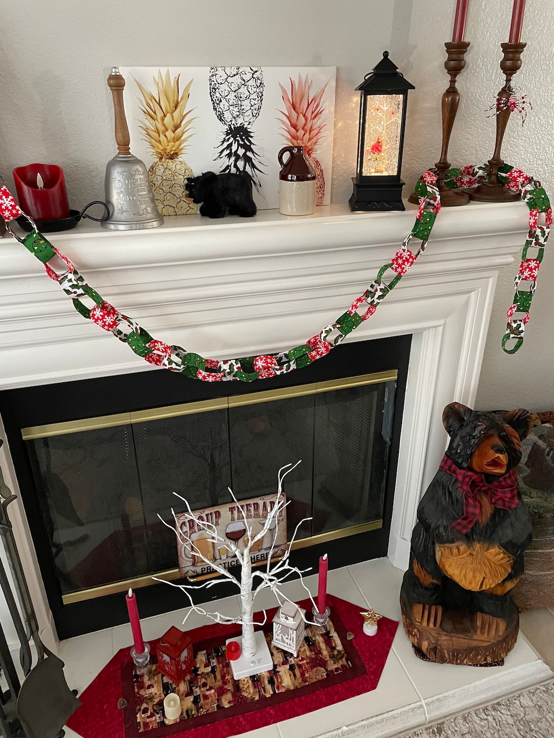 Christmas Fabric Chain Garland - Etsy