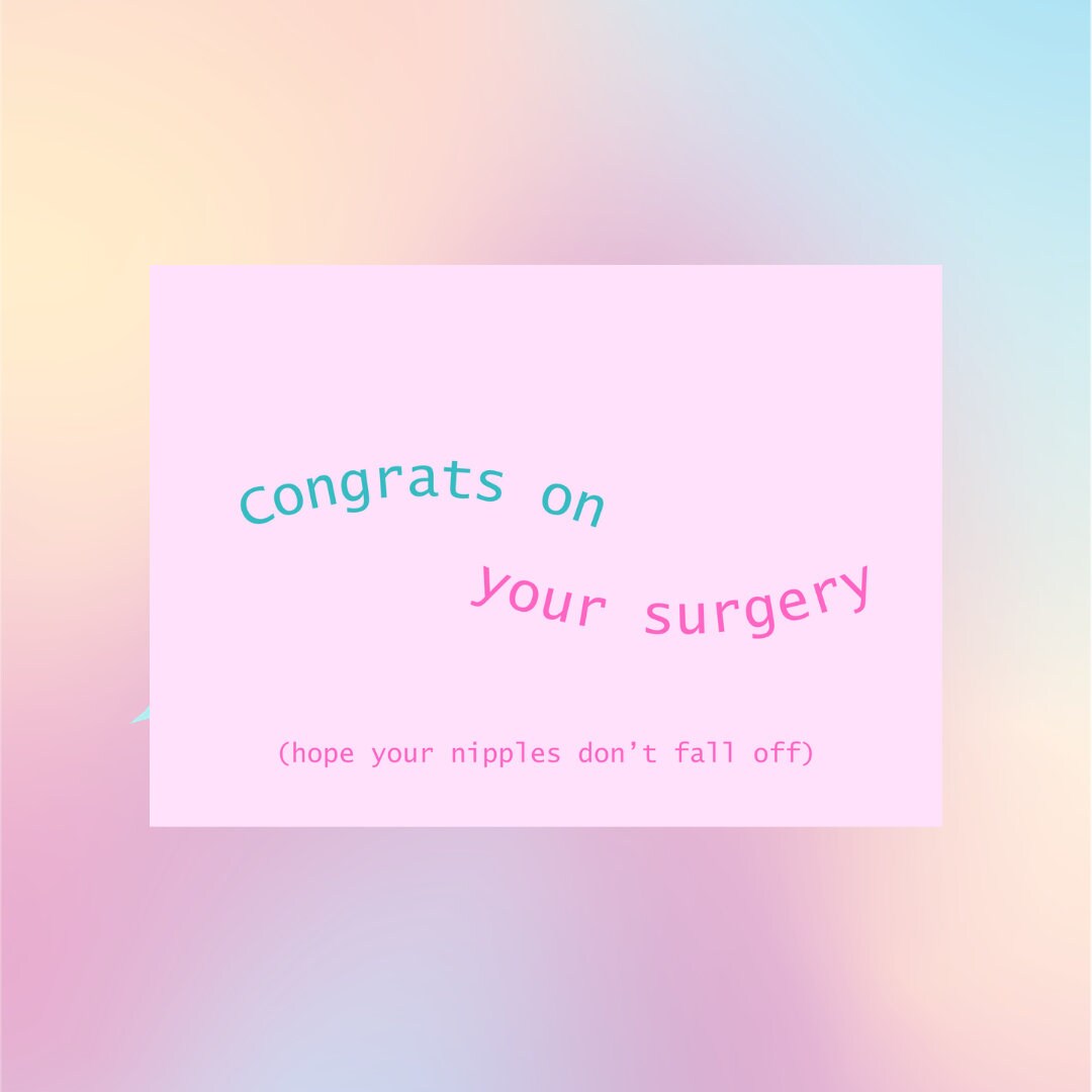 Top Surgery Transgender Card Transgender Funny - Etsy