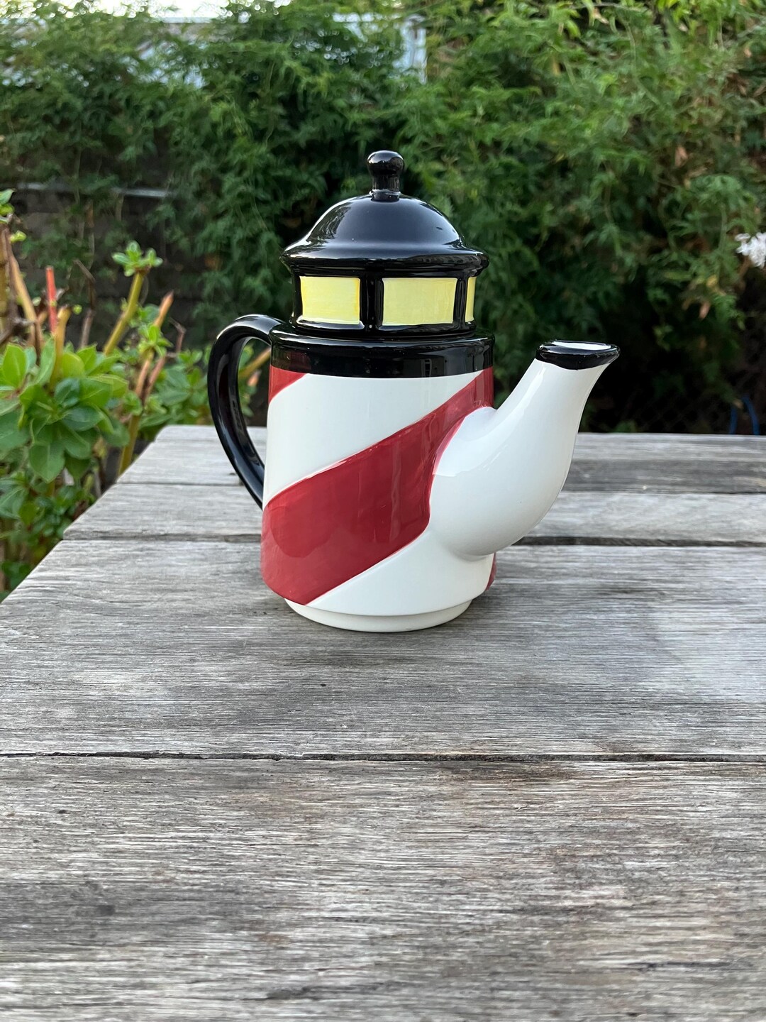 Enamel Finish Porcelain Coffee Pot, Lighthouse Shape - Etsy