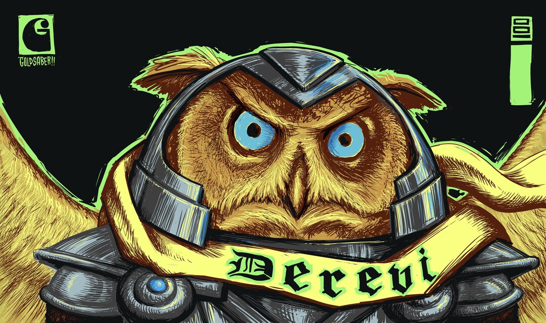 DEREVI- Foil Avian Wizardry Goldsaber Playmat - Etsy