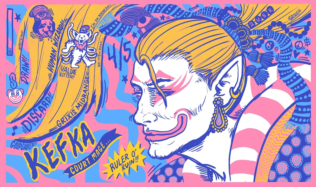 KEFKA Court Mage Grixis Clowncore Midrange Goldsaber Playmat - Etsy
