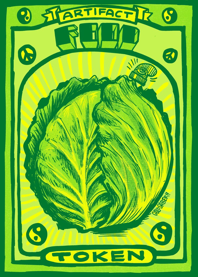 CABBAGE MAN Trigger Tokes and CABBAGE Food Toke Pack - Etsy