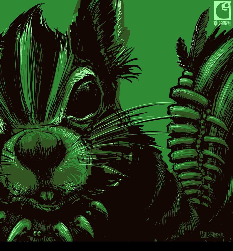 FUZZY CHATTERFANG Squirrel Gang Goldsaber Playmat - Etsy