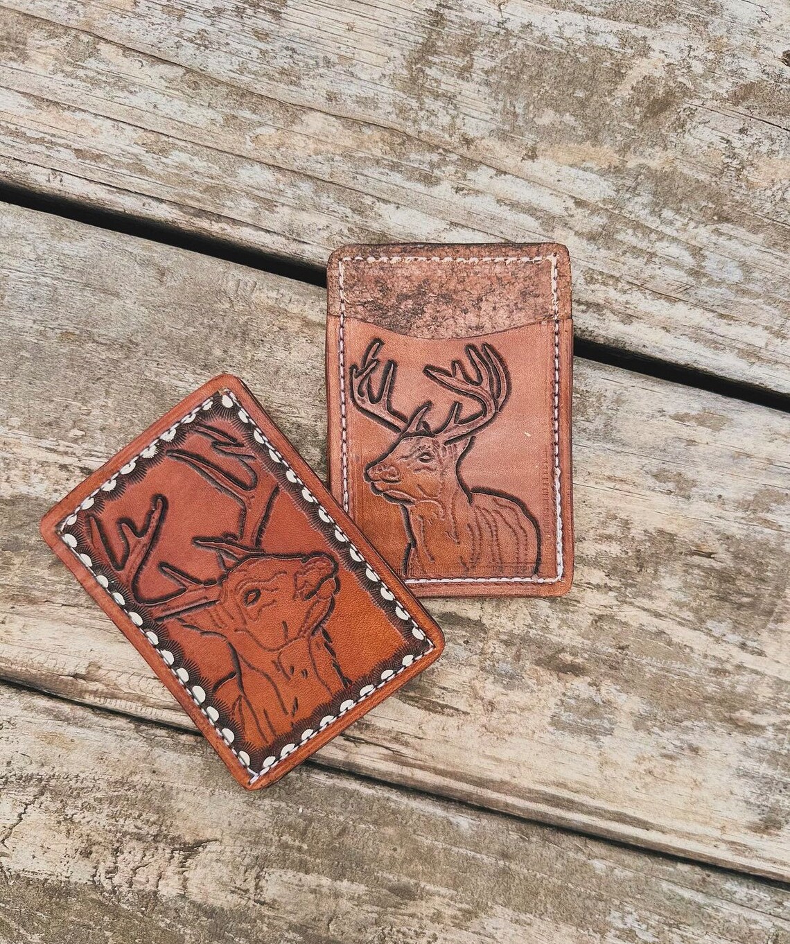 Tooled Leather Custom Card Holders - Etsy