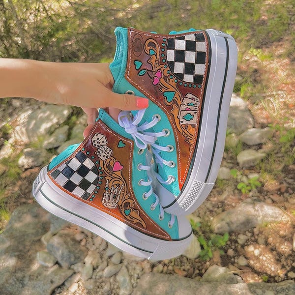 Tooled Leather Shoes - Etsy