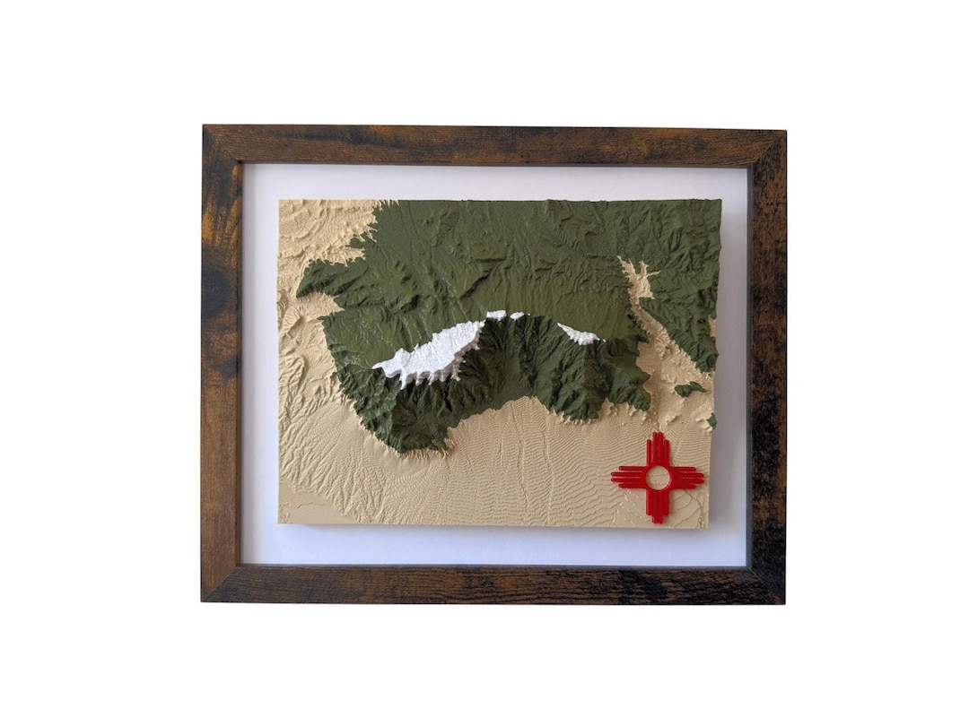 Sandia Mountains Topographic Map: 3D Printed New Mexico Art - Etsy