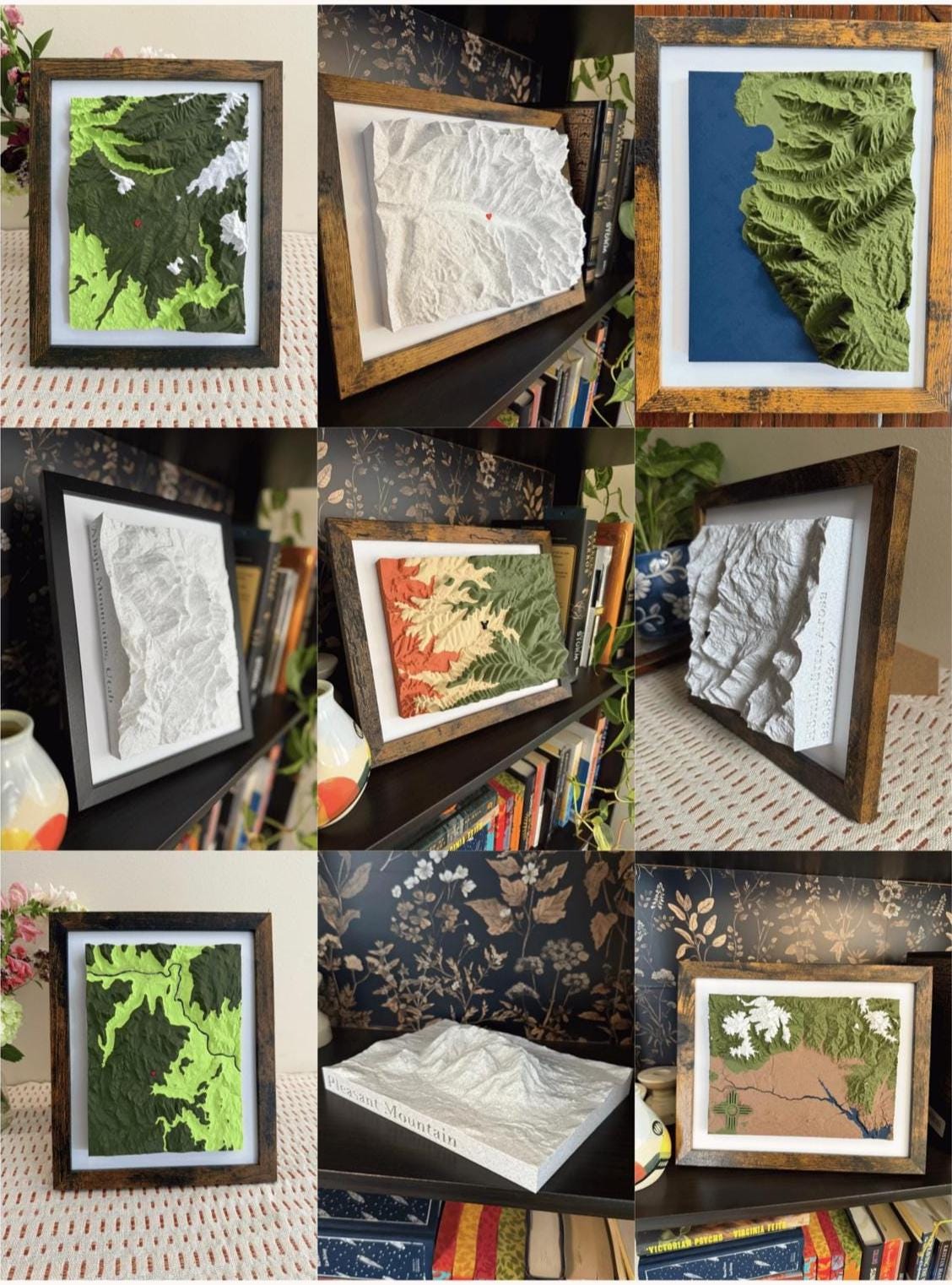 Custom 3D Topographic Map: Personalized Mountain Art, Engagement Gift ...