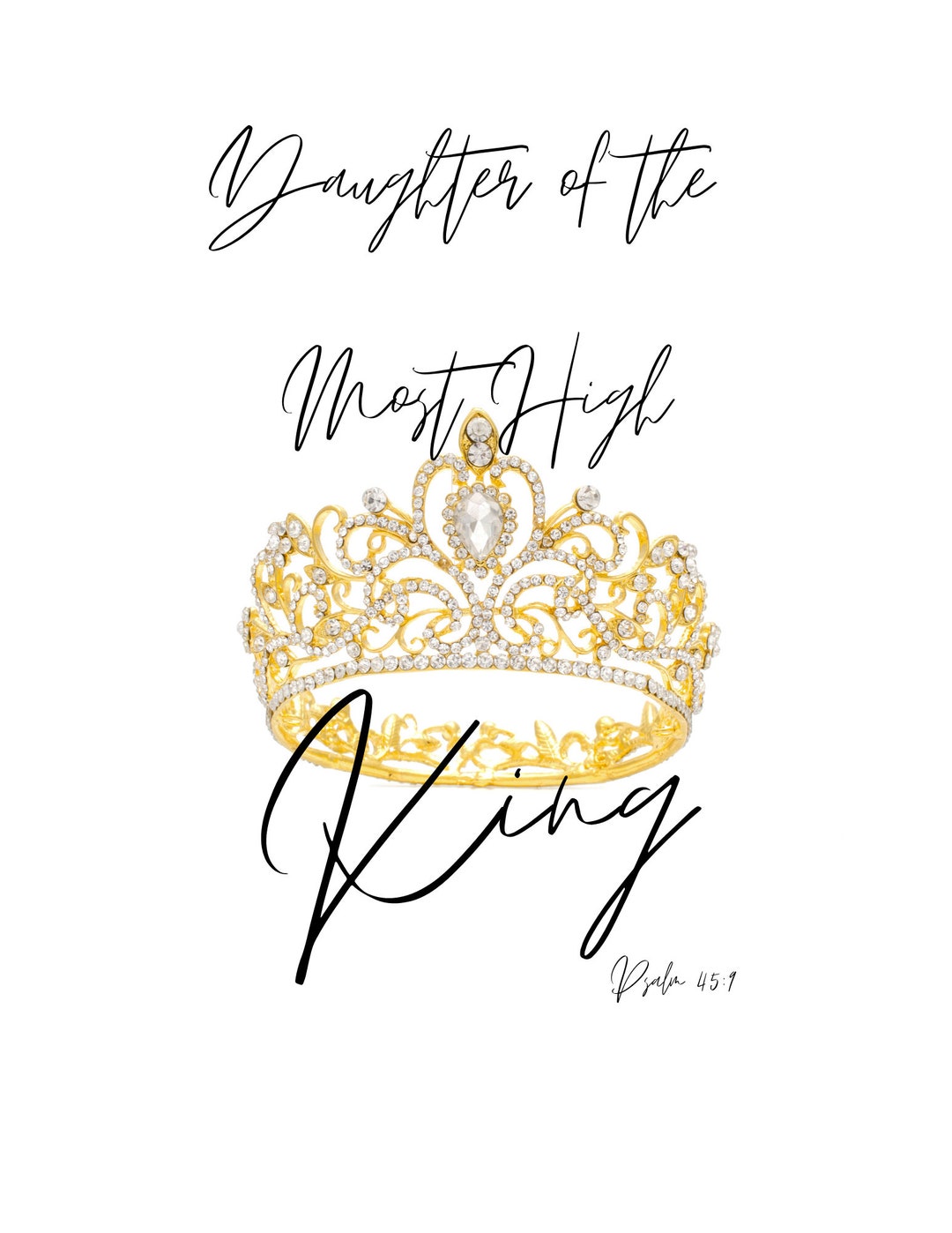 Daughter of the Most High King printable - Etsy