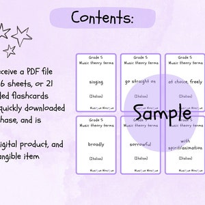 Grade 5 Music Theory Flashcards, Double-sided and Printable Flashcards ...