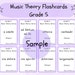 Grade 5 Music Theory Flashcards, Double-sided and Printable Flashcards ...