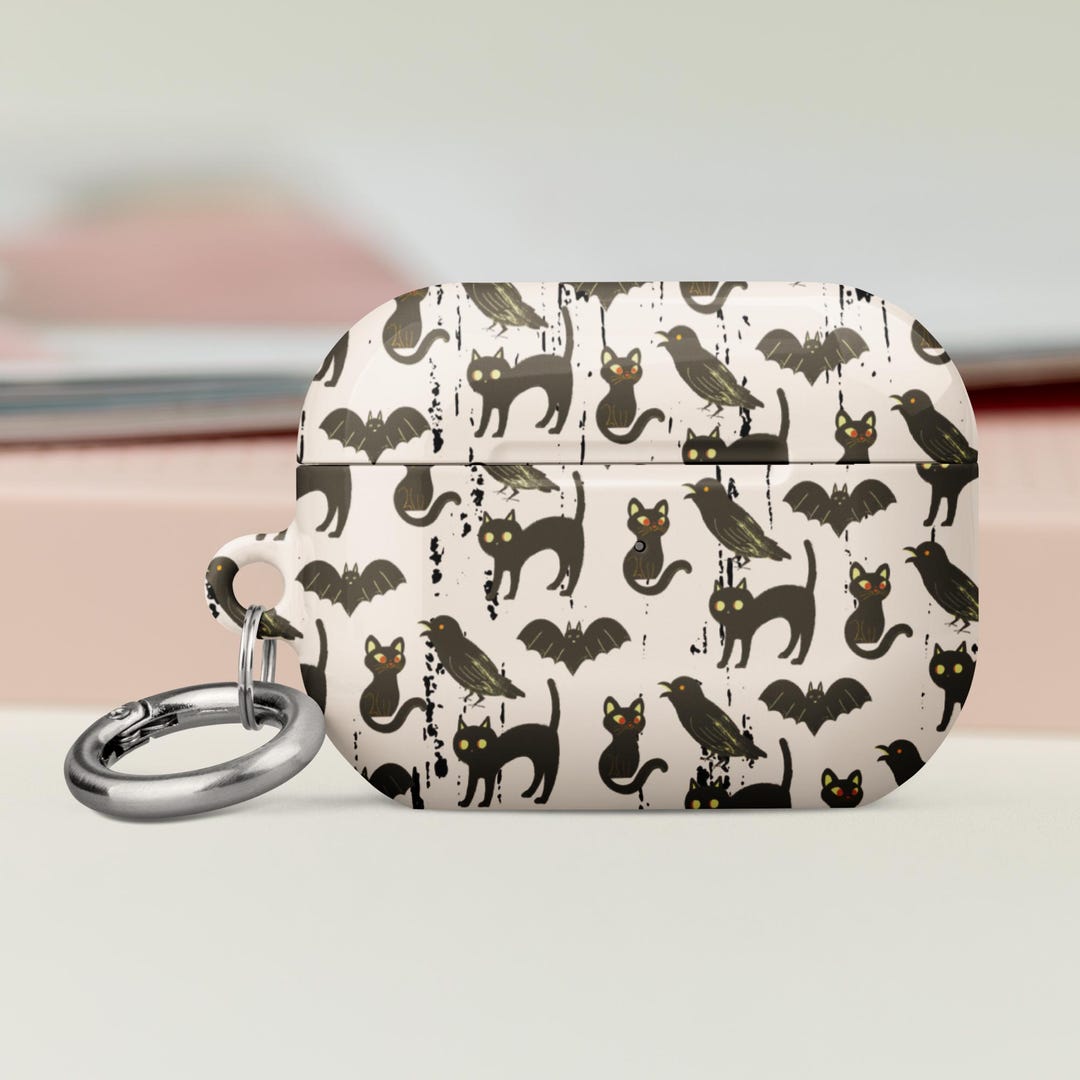Spooky Gothic Animal Print AirPod Case With Keychain, Airpods Cover for ...