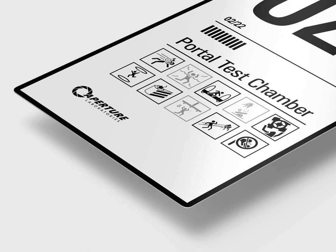 Customizable Test Chamber Metal Sign, Testing Chamber Metal Print ...