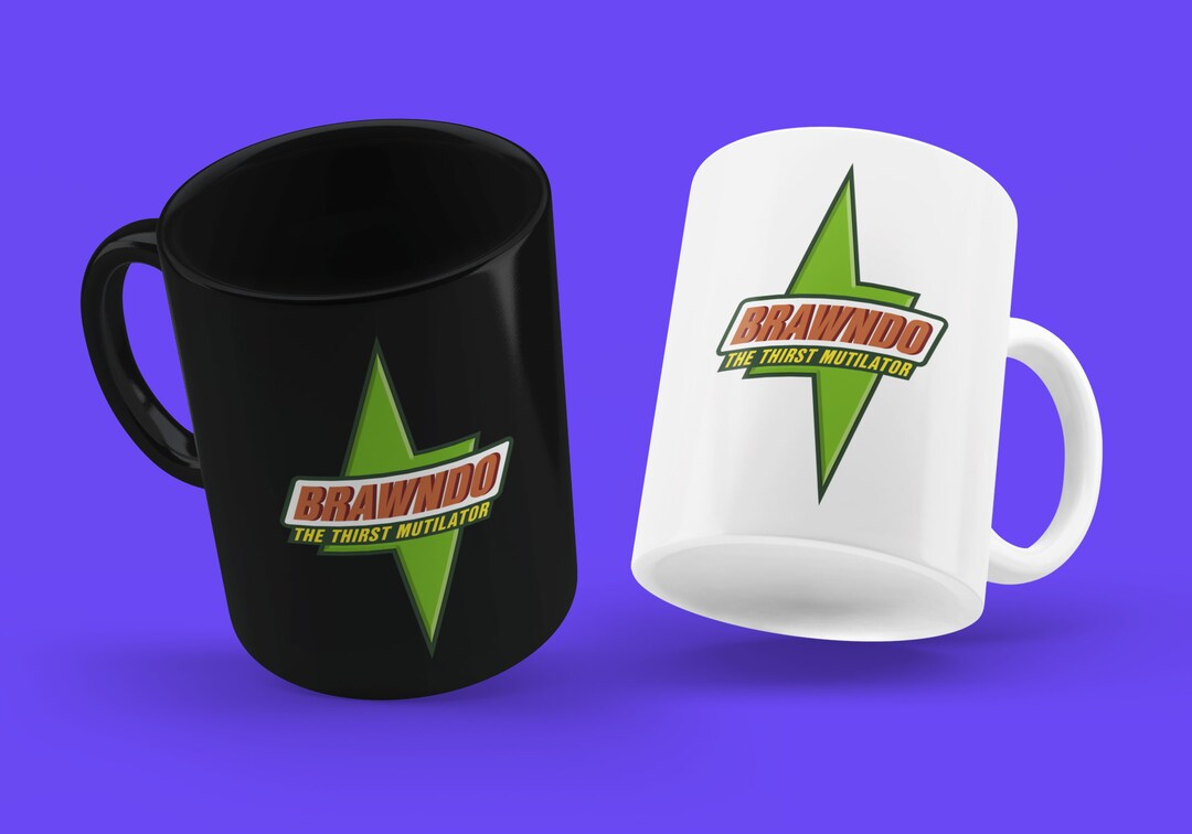 Brawndo Mug, Brawndo Logo Mug, Movie Mug, Ceramic Coffee Cup, Fictional ...