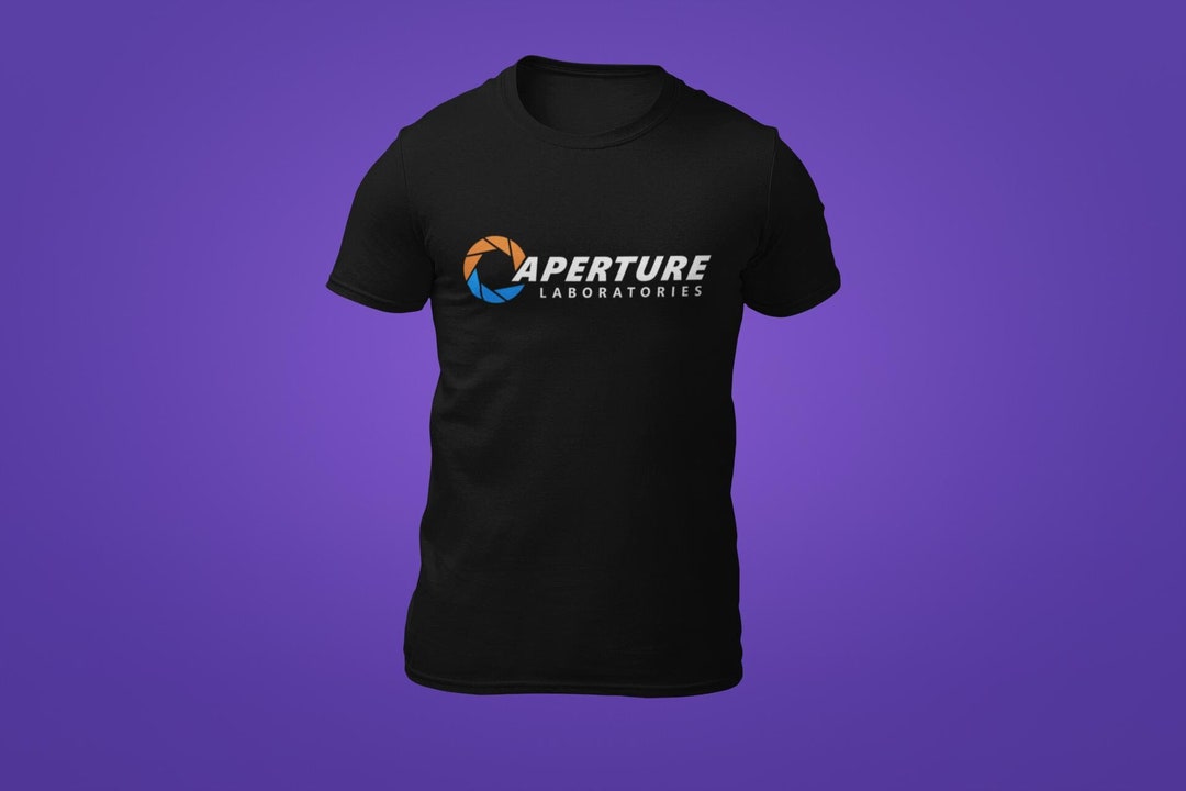 Aperture Laboratories T-shirt, GLADOS Aperture Labs Logo Tee, Video ...