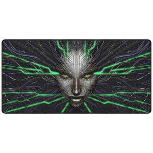 SHODAN Desk Mat, Sentient Hyper Optimized Data Access Network, Hacker Desk Pad, Retro Pc Gamer ...