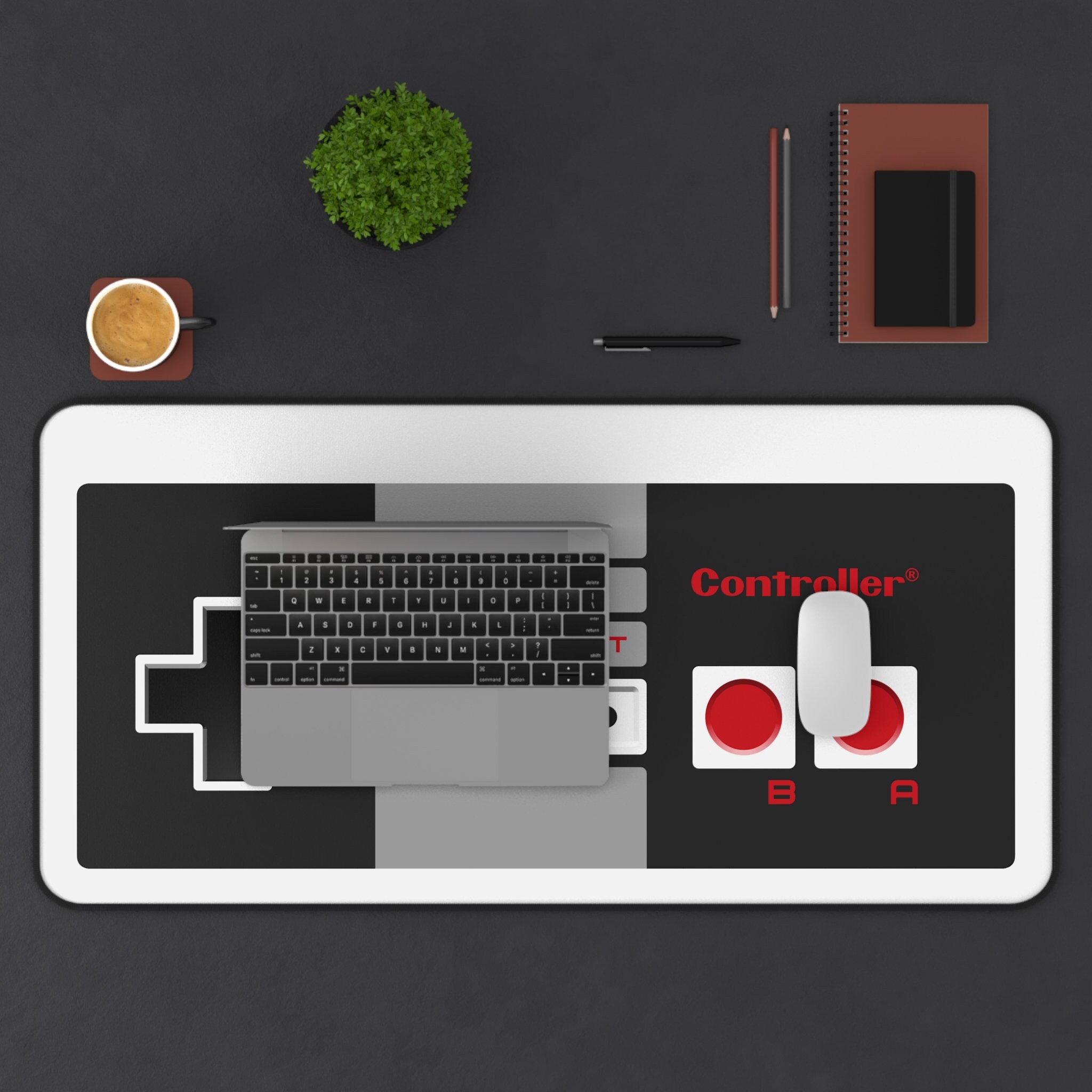 Retro Controller Desk Mat, Oversize Mouse Pad, Table Top Soft Pad ...