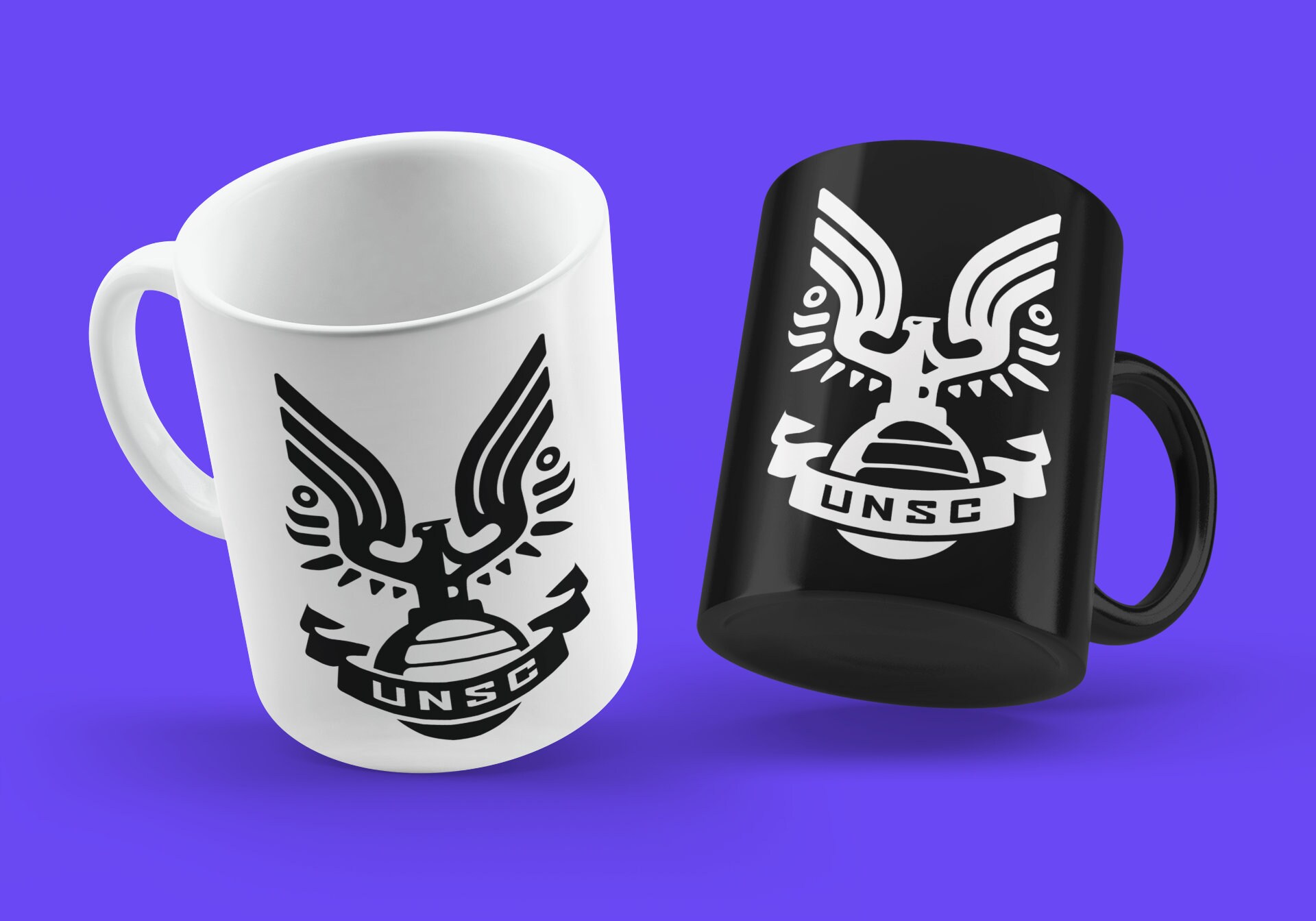 UNSC Mug, United Nations Space Command Logo Cup, Video Gamer Mug ...