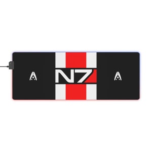 N7 LED Desk Pad, N7 RGB Desk Pad, N7 Stripe Logo Gamer Accessory, N7 ...
