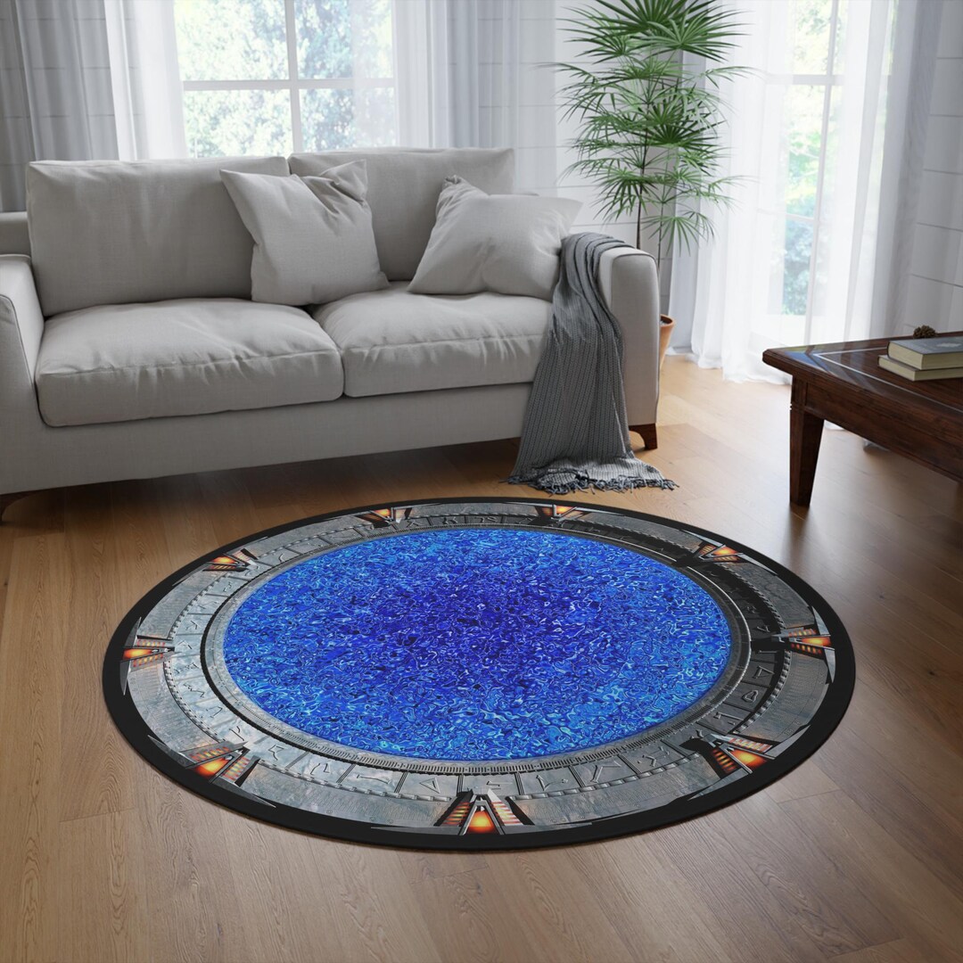 Star Portal Rug, 60" 152cm Star Chevron Gate Device Round Rug - Etsy