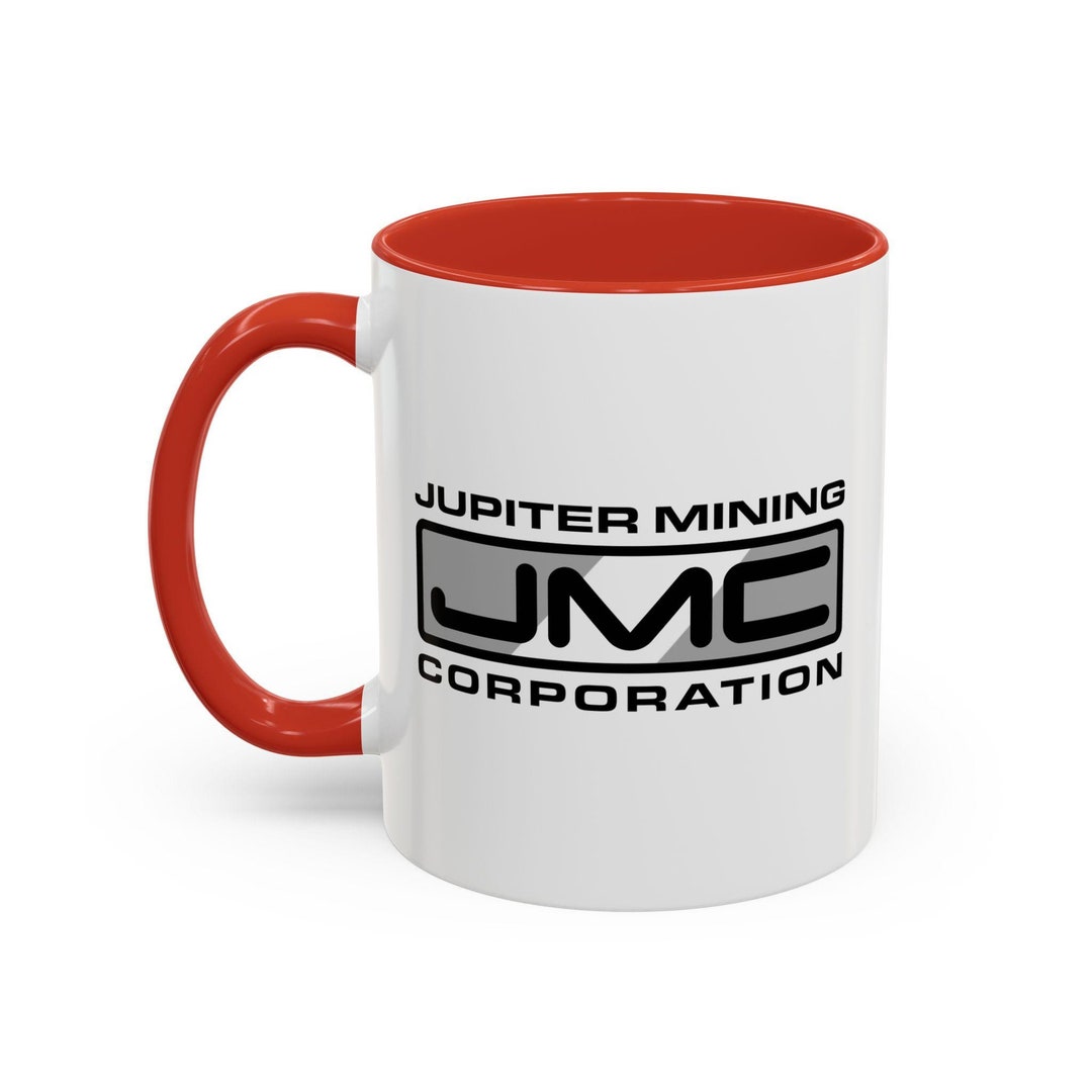Jupiter Mining Corporation Mug, JMC Black and Red Accent Coffee Mugs ...