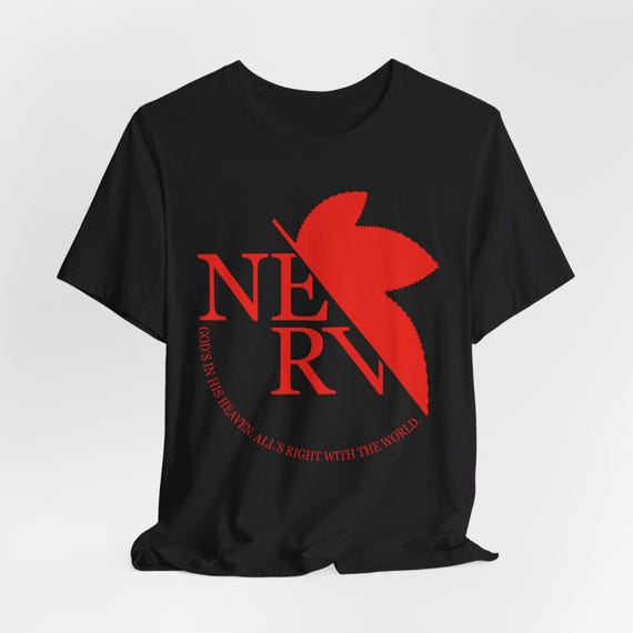 Evangelion Nerv T Shirt Neon Genesis Evangelion "nerv" Single Jersey