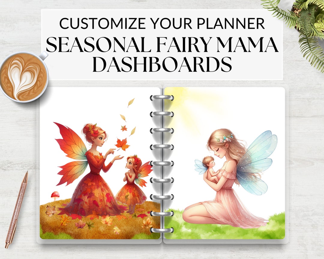 Seasons Fairies Mothers Day Printable Planner Dashboard, Journal Spread ...