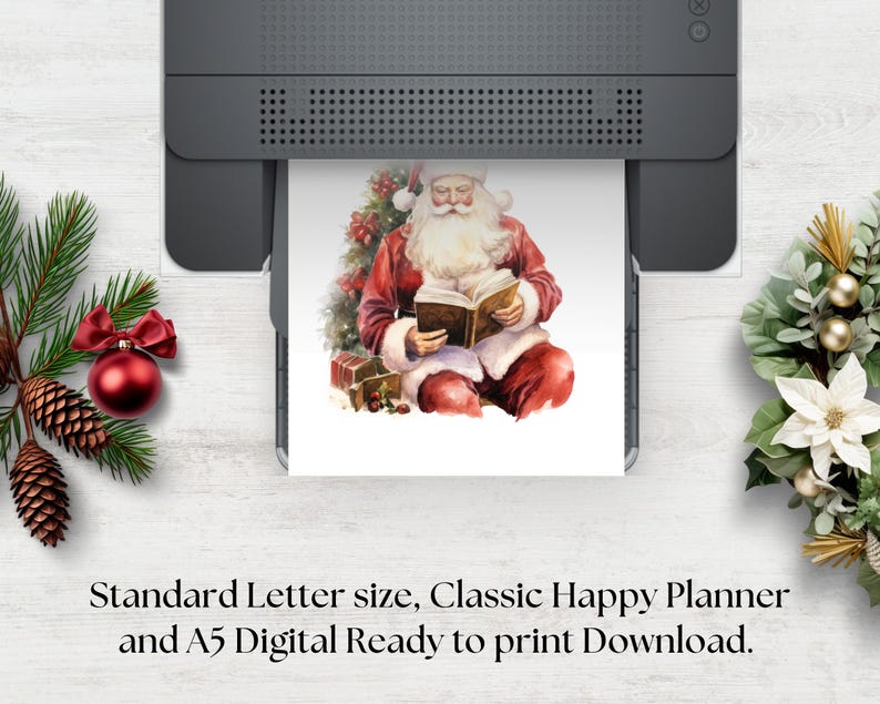 Book Club Monthly Dashboard Printable for Planner, Christmas Dashboard ...