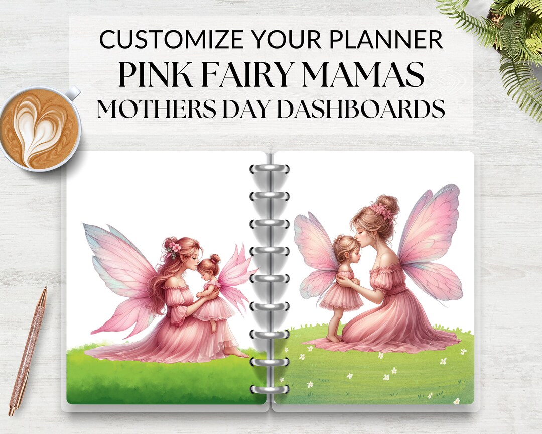 Pink Fairy Mothers Day Printable Planner Dashboard, Journal Spread ...