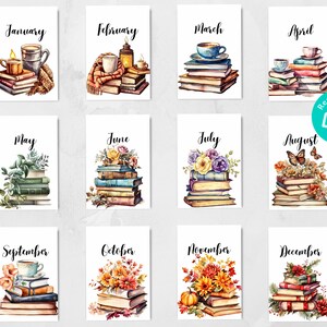 Monthly Dashboards Printable for Planner for the Love of Books ...