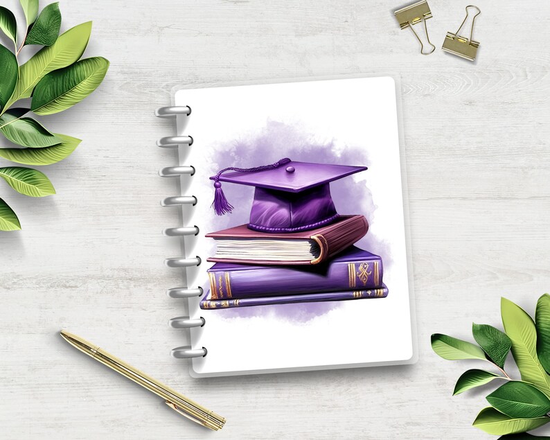 Purple Graduation Day Printable Dashboard, Graduation Gown, Graduation ...