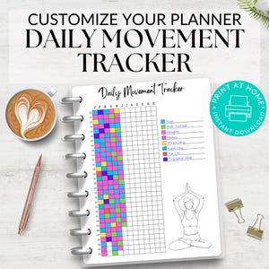 Daily Movement Tracker Printable Journal Page, Fitness Tracker, Habit ...