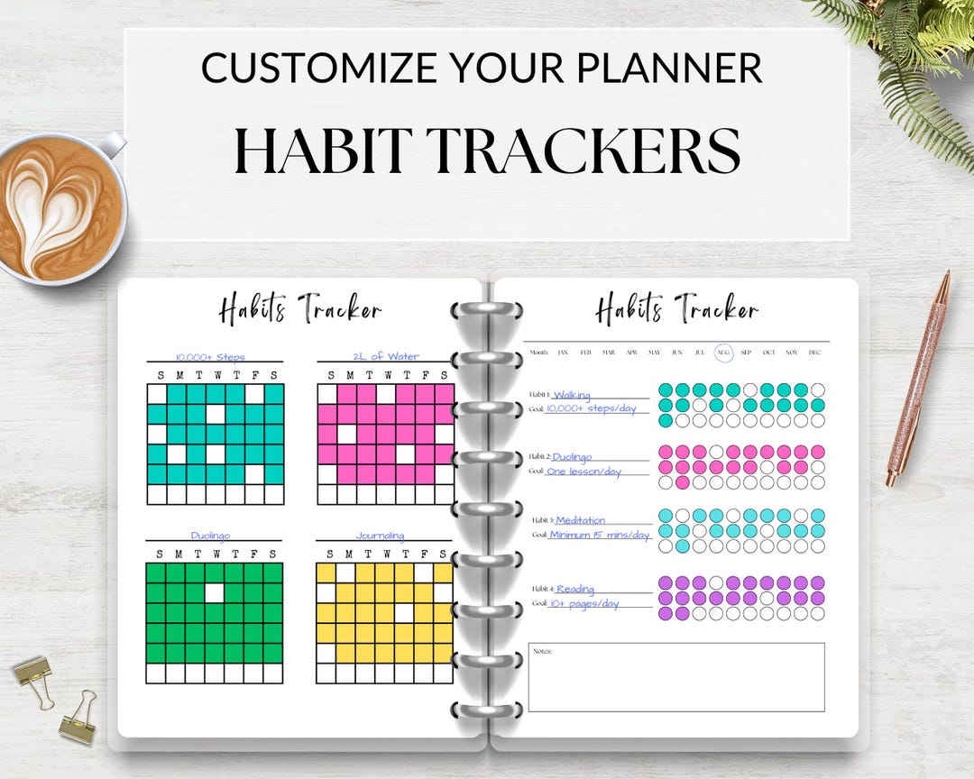 Minimalist Habit Tracker, Printable Journal Page, Monthly Tracker ...
