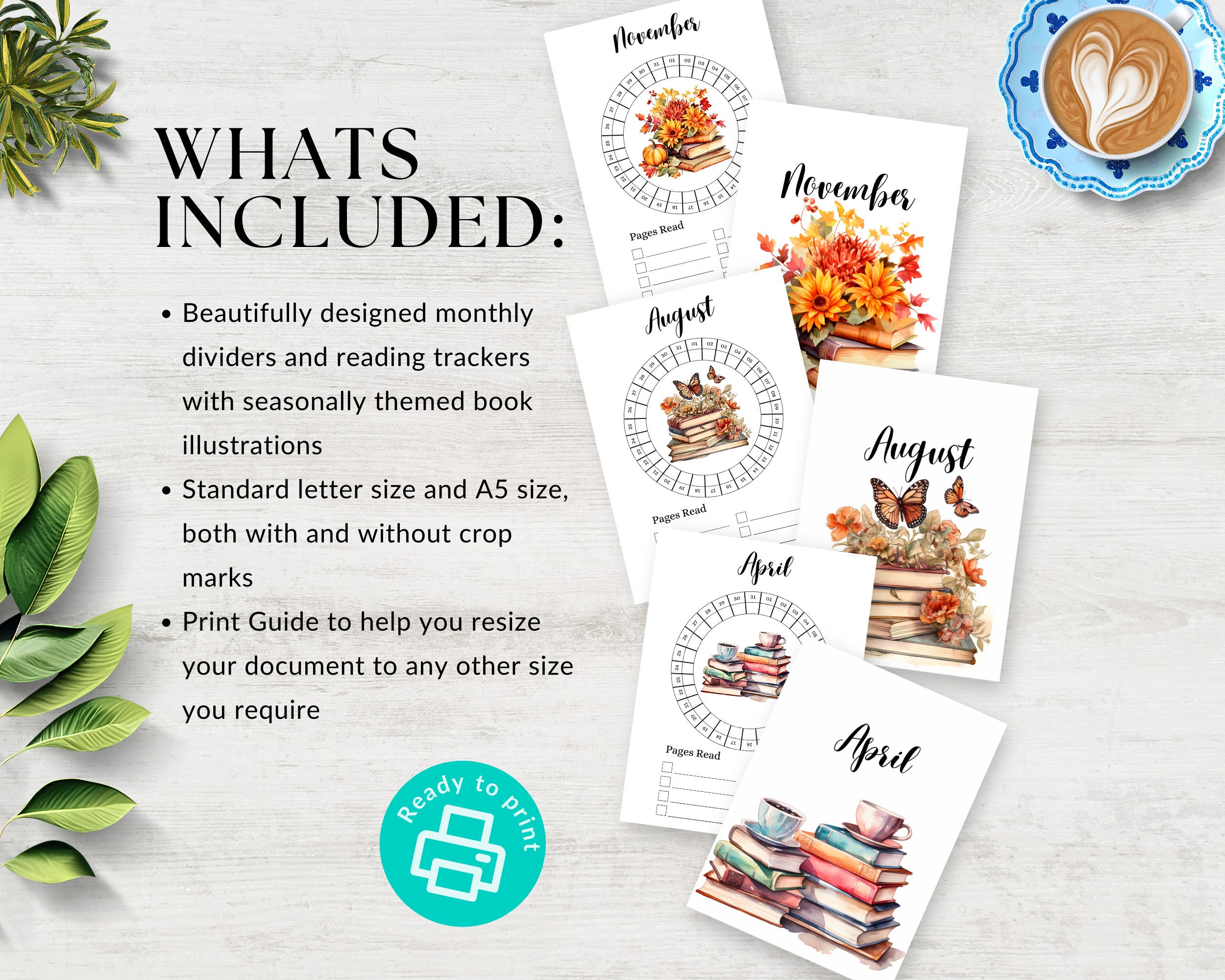 For the Love of Books Monthly Dashboards & Reading Trackers Bundle ...