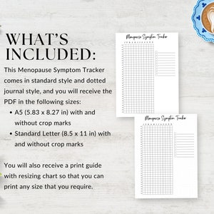 Printable Menopause Symptom Tracker Journal, Chart Your Cycle, Mood ...