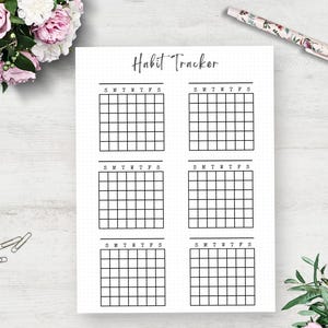 Habit Tracker Printable Journal Page, Monthly Tracker, Monthly Goal ...