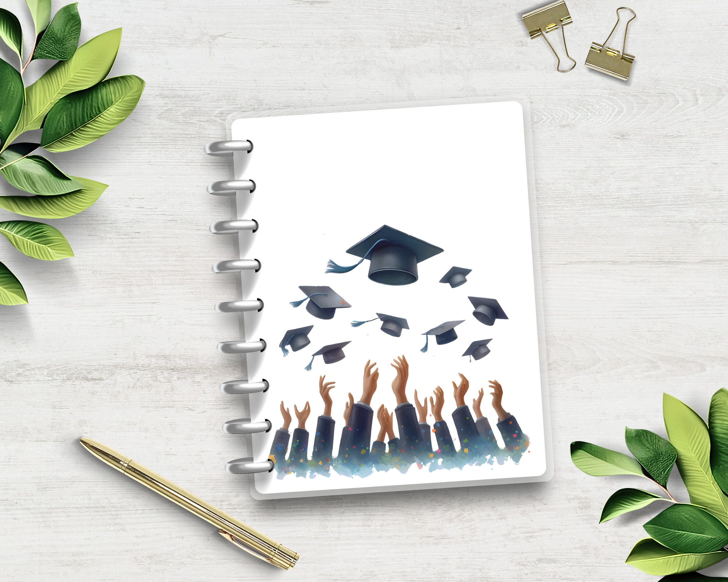 Bookworm Graduation Day Printable Dashboard, Graduation Cap, Journal ...