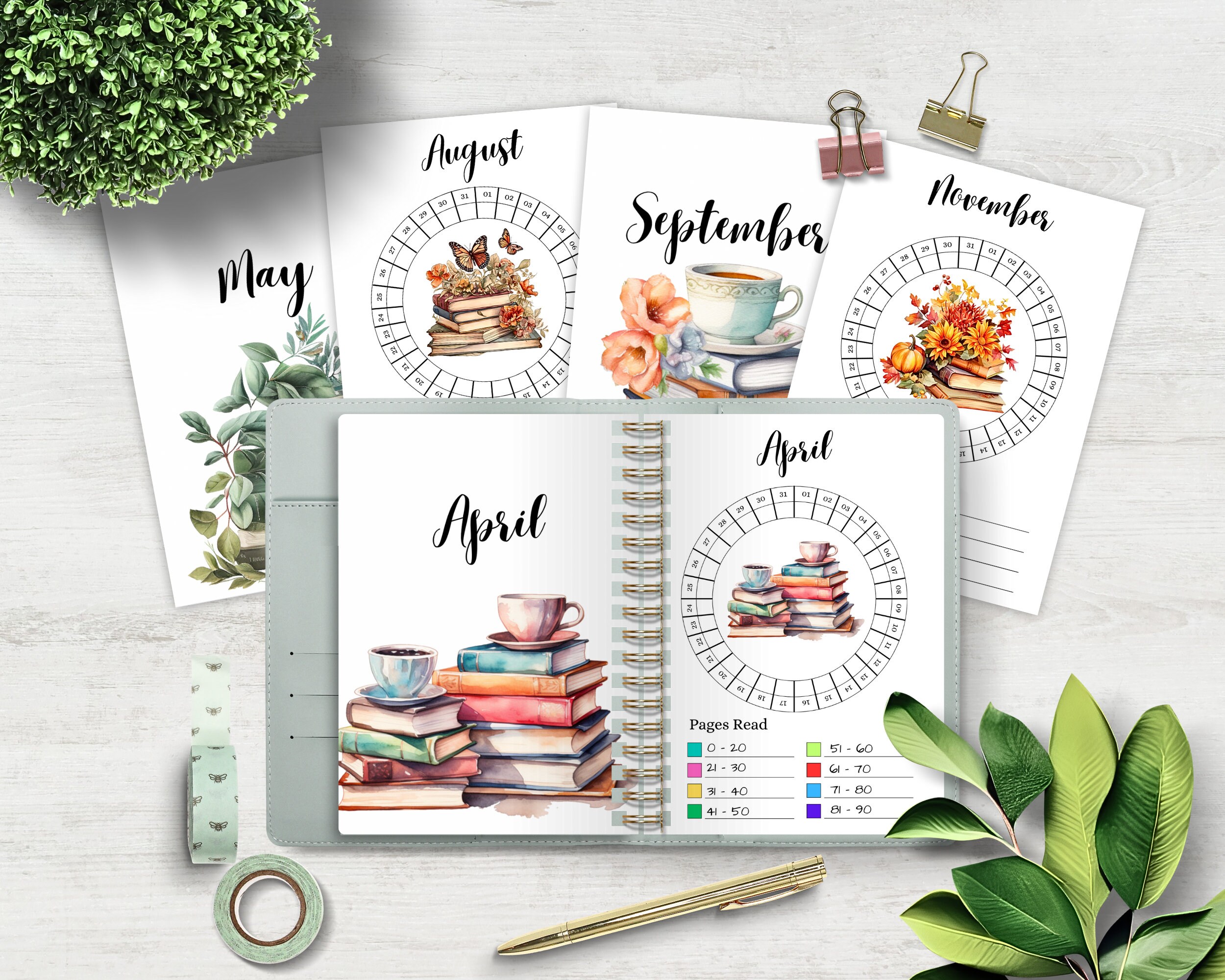 For the Love of Books Monthly Dashboards & Reading Trackers Bundle ...